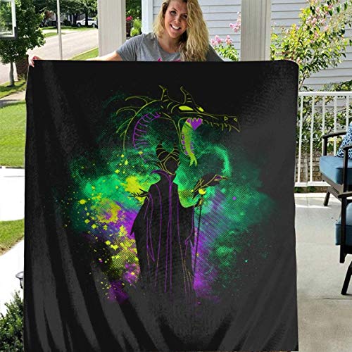 GACOZ-Maleficent Art- Ultra Soft Throw Blanket Flannel Fleece All Season Light Weight Living Room Bedroom Warm Blanket 80×60inch