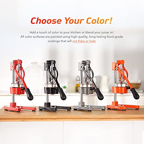 CO-Z Hand Press Juicer Machine, Manual Orange Juicer and Professional Citrus Juicer for Orange Juice Pom Lime Lemon Juice, Commercial Lemon Squeezer and Orange Crusher, Easy to Clean, Gray