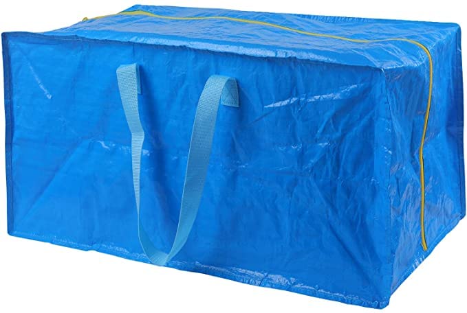 Extra Large Moving Bags with Zippers (Pack of 4) Big Storage Space - Best for Moving, Storage & Laundry - Blue Bags