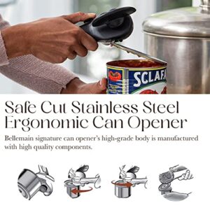 Bellemain- Safe Cut Stainless Steel Ergonomic Can Opener, Manual | Smooth Edge Stainless Steel Can Opener Perfect For Home Chefs and Restauraunts