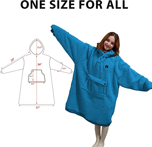 Oversized Wearable Blanket Hoodie for Women Men Comfy Sweatshirt with Giant Pocket Hooded Blanket for Adult As a Gift One Size Fits All