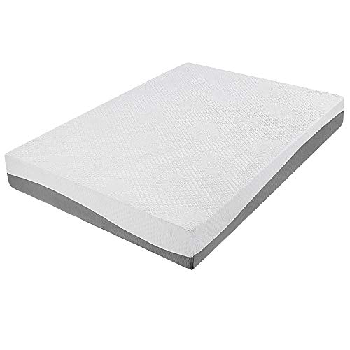 PrimaSleep 10 Inch Wave Gel Infused Memory Foam Mattress,Gray (Full)