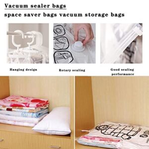 Hmulefate Hanging Vacuum Storage Bags,Uplifegiver Hanging Compressible Storage Bag,Vacuum Seal Bags for Clothing (26.5x35.4inch(8Pcs))