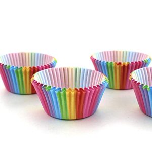 Cupcake Cases, Cake Paper Cup Rainbow Baking Cups for Oven Wedding Party Birthday, 100pcs