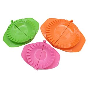 zoie + chloe set of 3 dough press - plastic pastry shaper & empanada maker press with crimped crust edges - kitchen tools for making dumplings, hand pie, ravioli, pierogi, turnover - 4”, 5”, 6”