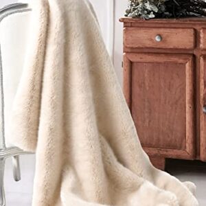 mis deseos Faux Fur Throw Blanket for Couch, Extra Soft, Warm,Fluffy, Anti-Static, Plush Blanket for Sofa Bed Living Room Bedroom Car,50x60 inches