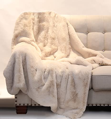 mis deseos Faux Fur Throw Blanket for Couch, Extra Soft, Warm,Fluffy, Anti-Static, Plush Blanket for Sofa Bed Living Room Bedroom Car,50x60 inches