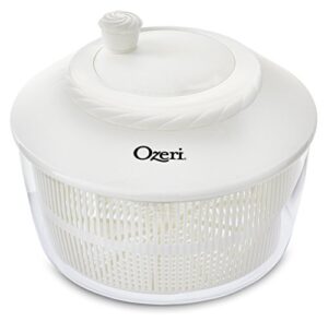 ozeri italian made fresca salad spinner and serving bowl, bpa-free,white