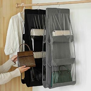 narfire wardrobe handbag storage bag double-sided six-layer hanging bag non-woven hanging storage bag