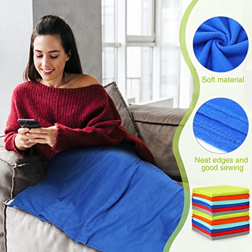 30 Pcs Ultra Soft Fleece Throw Blankets Bulk 50 x 60 Inch Cozy Polyester Throw Blankets Solid Color for Couch, Sofa, Bed, Chair, Home, Office, Travel, Wedding Favor Gifts (Multicolor)