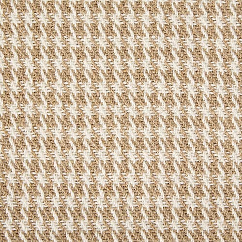 DII California Casual Houndstooth Woven Throw, Stone, 50x60