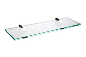 xvl 15 inch bathroom glass shelf brushed nickel