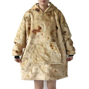 sleepwish burrito sweatshirt hoodie comfy tortilla blanket hoody blanket