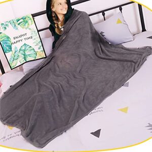 KINOMOTO Anime Hooded Cloak Flannel Cape Hoodies for Sleep Nap Blanket Grey