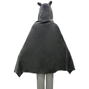 KINOMOTO Anime Hooded Cloak Flannel Cape Hoodies for Sleep Nap Blanket Grey