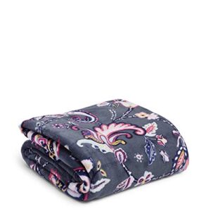 vera bradley women's fleece plush throw blanket, felicity paisley, 80 x 50