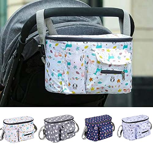 AKWFUNZ Stroller Storage Bag Fashion Cute Pattern Print Shoulder Bags for Daily Outing Camping