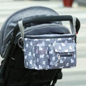 AKWFUNZ Stroller Storage Bag Fashion Cute Pattern Print Shoulder Bags for Daily Outing Camping