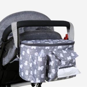 AKWFUNZ Stroller Storage Bag Fashion Cute Pattern Print Shoulder Bags for Daily Outing Camping