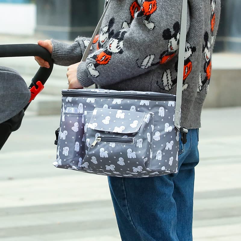 AKWFUNZ Stroller Storage Bag Fashion Cute Pattern Print Shoulder Bags for Daily Outing Camping