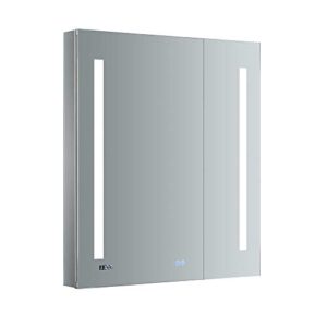 fresca tiempo 30" wide x 36" tall bathroom medicine cabinet w/led lighting & defogger