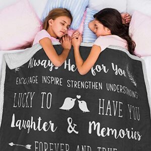 PAVILIA Best Friend Blanket for Women, Friendship Gift Blanket for BFF Besties, Soft Fleece Sherpa Throw Blanket, Birthday Gift for Best Friend, Soul Sister, Long Distance, Girl Friend (Gray)