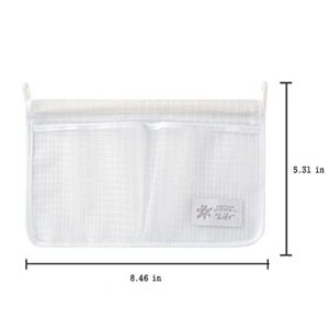 PUTAHQ Refrigerator Storage Mesh Bag Door Organizer Set Home Kitchen Classification for Household Sundries Sorting Used to Containers, White