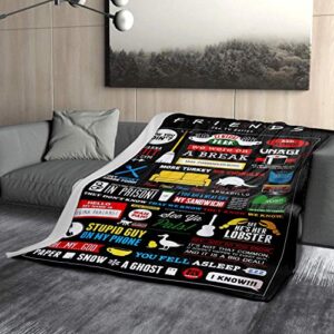 friends themed fleece blanket - cozy thermal fleece blanket premium flannel fleece throw blanket luxury couch throw blanket for bed couch car