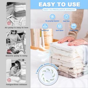 Vacuum Storage Bags, Space Saver Sealer Bags Compressed Closet Organizers and Storage Bags for Bedding, Comforter, Pillows, Towel, Blanket, Clothes Compress Cube No Pumps Needed 3 Pack (Medium-3pcs)