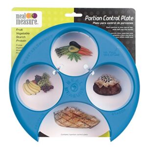 Ezy Dose (BLUE) Meal Measure Portion Control/Weight Management Plate, 1 Count (Pack of 1)