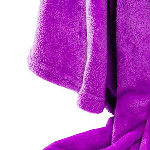 getDigital Purple Tentacle Wearable Throw Blanket with Sleeves - Cozy Fleece Blanket for Adults - Funny Merchandise Inspired by The Retro PC-Game Day of The Tentacle - One Size 55.12 x 78.74 inch