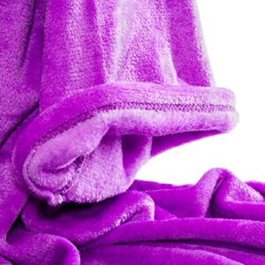 getDigital Purple Tentacle Wearable Throw Blanket with Sleeves - Cozy Fleece Blanket for Adults - Funny Merchandise Inspired by The Retro PC-Game Day of The Tentacle - One Size 55.12 x 78.74 inch