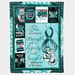 hilary ovarian cancer awareness blankets fight ovarian awareness blankets ovarian cancer awareness gifts ovarian cancer awareness month gifts for ovarian cancer warriors fleece blankets