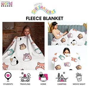 Squishmallows Fleece Throw Blanket | Super Soft, Chill Design | Perfect for The Bedroom or Sofa