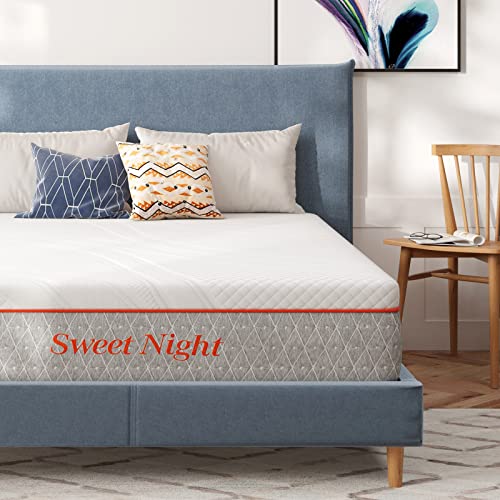 Sweetnight Queen Mattress, 12 Inch Queen Memory Foam Mattress, Double Sides Flippable Queen Bed Mattress in a Box, Gel Infused and Perforated Foam for Cool Sleep and Pressure Relief