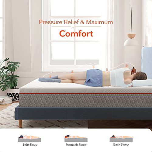 Sweetnight Queen Mattress, 12 Inch Queen Memory Foam Mattress, Double Sides Flippable Queen Bed Mattress in a Box, Gel Infused and Perforated Foam for Cool Sleep and Pressure Relief