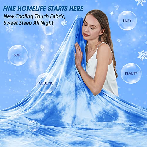 inhand Cooling Blanket Queen Size, Summer Blankets for Hot Sleepers & Night Sweat, Thin Blanket Cold Cool Lightweight Cooling Blanket for Couch Bed, Light Blanket for All Season Use