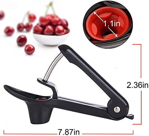 Cherry Pitter Tool,Cherries Pitter Olive Seed Remover Tool Cherry Stoner Pitter Cherry Corer Tool with Space-Saving Lock Design for Make Fresh Cherries Dishes and Cocktail Cherries