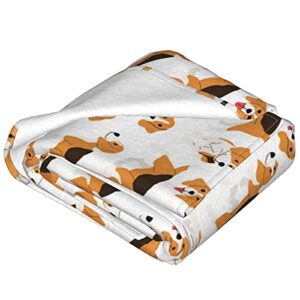 srufqsi Beagle Dog Throw Blanket Fleece Flannel Blankets Couch Sofa Bed Blanket for Kids Teen Adults