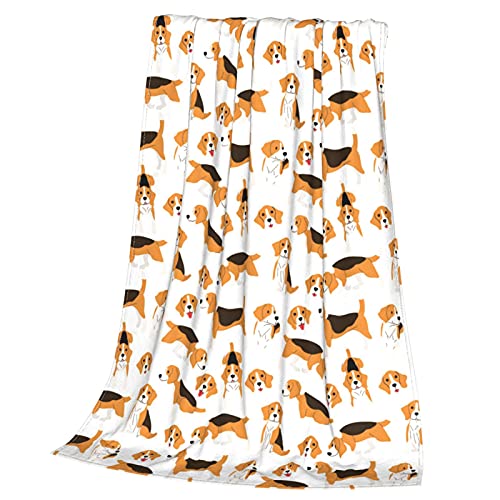 srufqsi Beagle Dog Throw Blanket Fleece Flannel Blankets Couch Sofa Bed Blanket for Kids Teen Adults