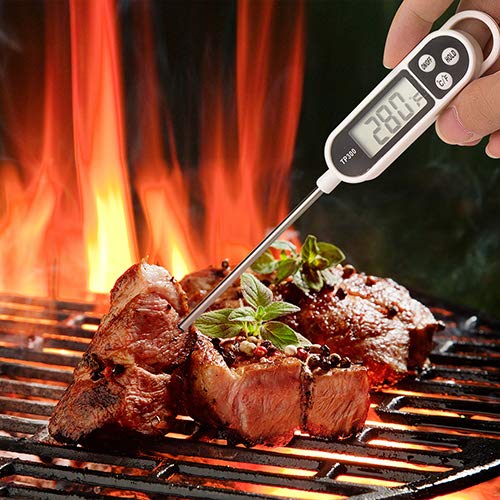 Digital Instant Read Meat Thermometer Kitchen Cooking Food Candy Thermometer for Oil Deep Fry BBQ Grill Smoker Thermometer by AikTryee.