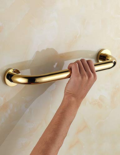 CRODY Bath Wall Attachment Handrails Grab Bar Rails Shower Aid and Safety Support Armrest Grab Bar,Safety Copper Elderly Handrail Luxurious Wall Mounted Straight Towel Rack/500 * 60Mm