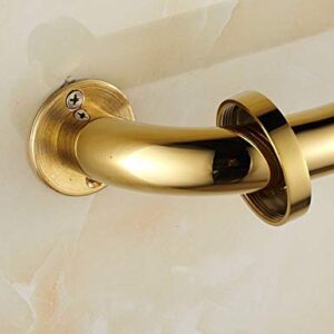 CRODY Bath Wall Attachment Handrails Grab Bar Rails Shower Aid and Safety Support Armrest Grab Bar,Safety Copper Elderly Handrail Luxurious Wall Mounted Straight Towel Rack/500 * 60Mm