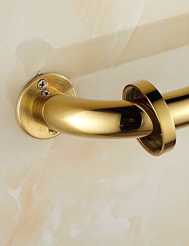 CRODY Bath Wall Attachment Handrails Grab Bar Rails Shower Aid and Safety Support Armrest Grab Bar,Safety Copper Elderly Handrail Luxurious Wall Mounted Straight Towel Rack/500 * 60Mm