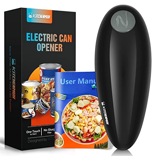 Hands Free, Food Safe Use, No Sharp Edge Electric Can Openers for Kitchen, Best Kitchen Gadget Automatic Can Opener for Seniors, Arthritis, and Chef