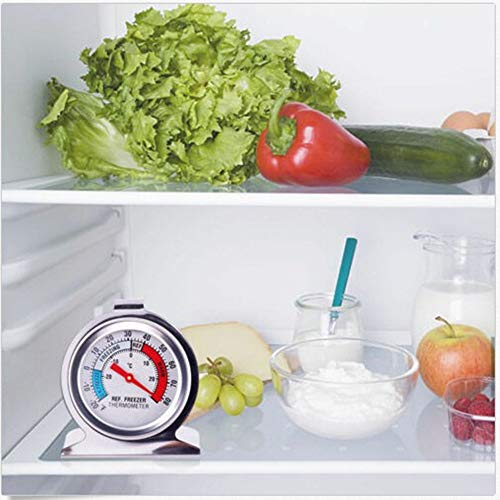 2 Pack JSDOIN Freezer Refrigerator Refrigerator Thermometers Large Dial Thermometer (2 Pack)