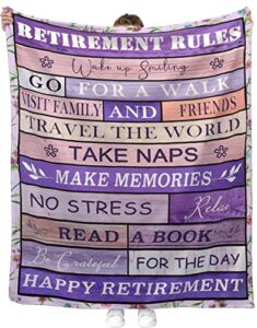 retirement gifts for women men throw blanket, happy retirement gifts for women, retired gifts for men women, farewell gifts for coworker boss - the retired teacher coworker fleece blanket 60"x50"