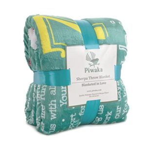 Piwaka Birthday Gifts for Women 70th Birthday Decorations 70 Year Old Gifts Mens 70th Birthday Gift Ideas Gifts for 70 Years Throw Blanket (Sherpa Fleece, 70th_Teal)