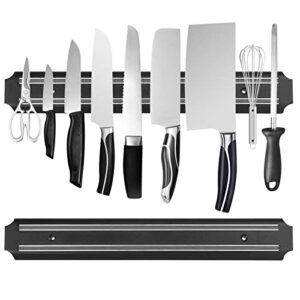 magnetic knife strips(15 inch x set of 2) magnetic knife storage strip, knife holder, knife rack, knife strip, kitchen utensil holder, tool holder, multipurpose magnetic knife rack