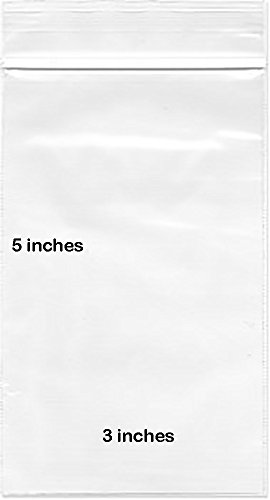 BNY Corner 2 Mil 3x5 Space Saver Reclosable Poly Ziplock Bag 3" x 5" - 1000 Counts